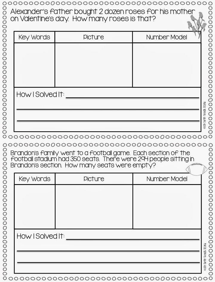 February Word Problems - Surfin' Through Second