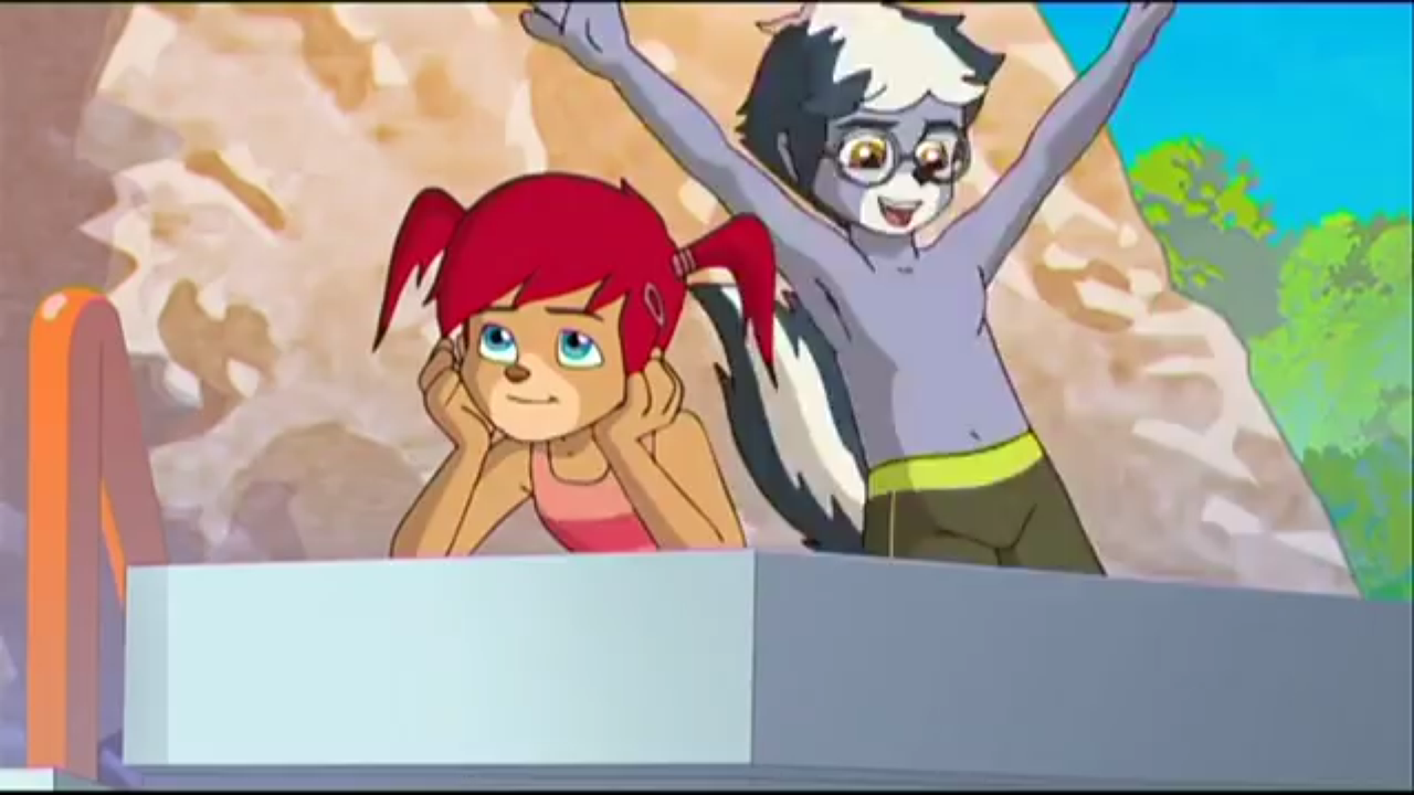 Shirtless Drawn Cartoon Boys & Men: Alfred Hedgehog & Milo Skunk in ...