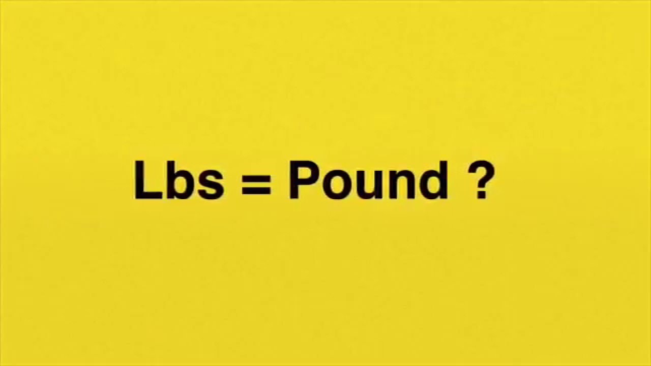 Why lb Is the Symbol for Pounds