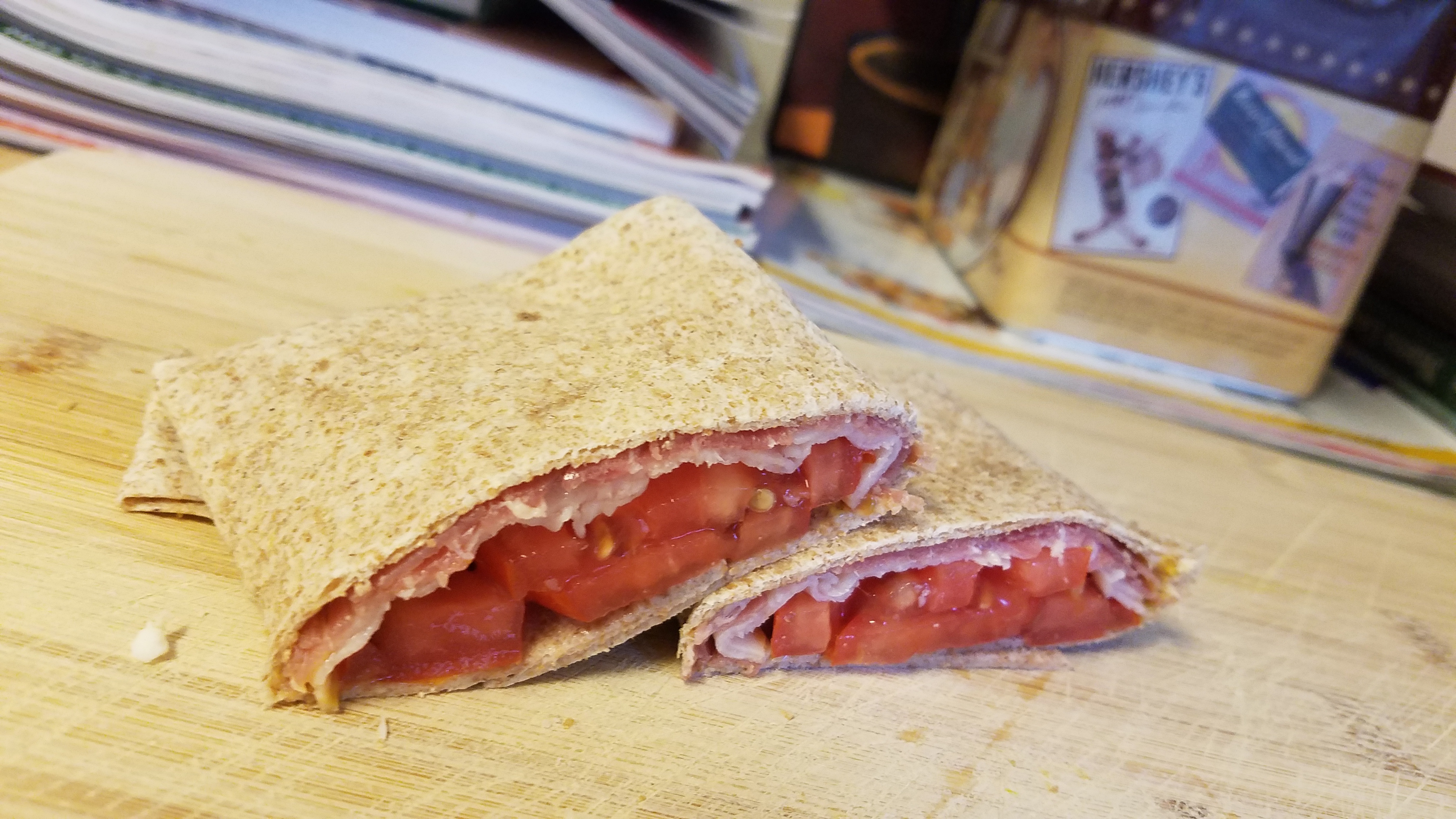 Whole wheat flour wrap.