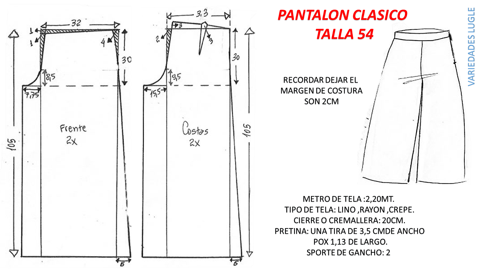 PATRONES GRATIS TALLAS GRANDES