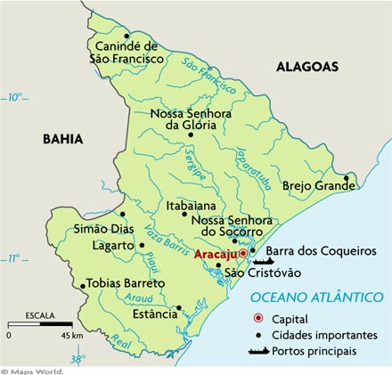 Mapas Geográficos de Sergipe