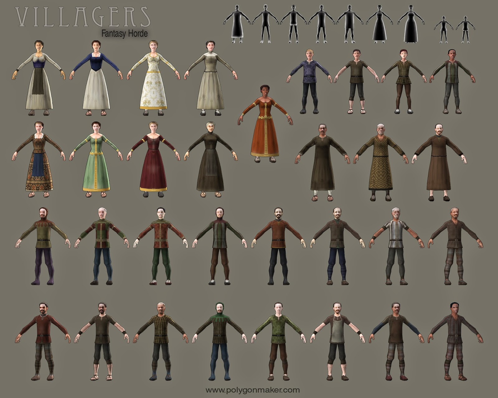 Polygonmaker: Fantasy Horde - Villagers Update