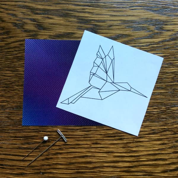 How to Hand Stitch on Paper - Hummingbird Pattern