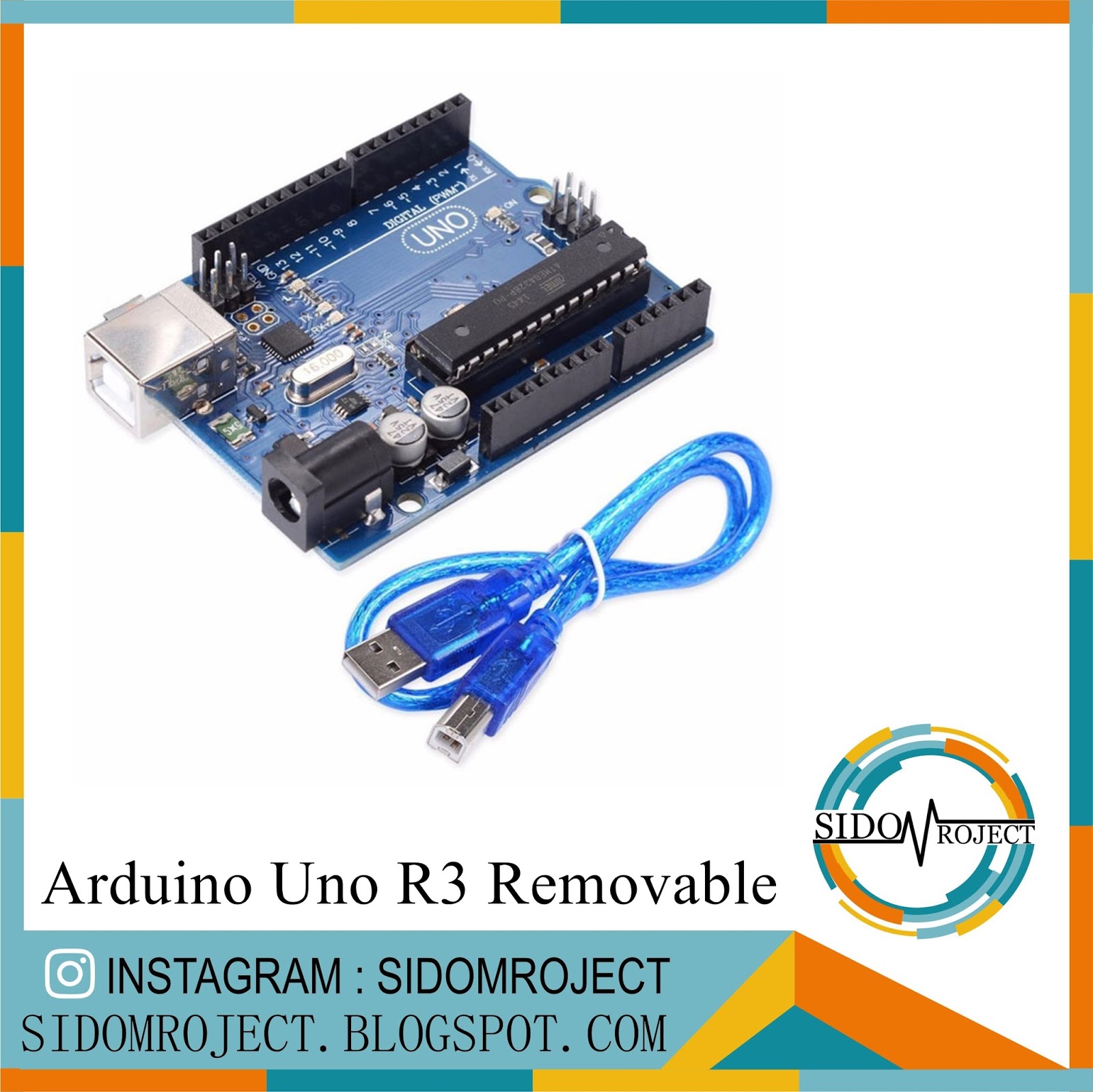 Jual Arduino Uno R3 DIP ATMEGA 328P Free USB Kabel - SidoMroject Jual Arduino Uno R3 DIP ATMEGA 328P Free USB Kabel - SidoMroject