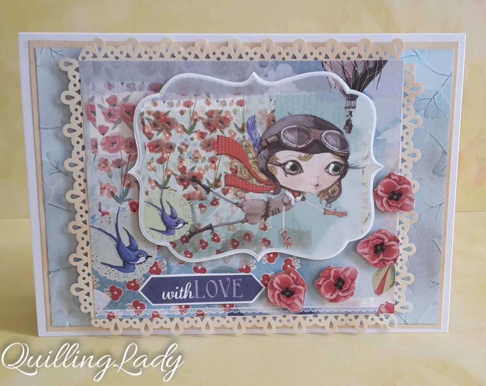 Quilling Lady: Verity rose cards with a pilot and flowers