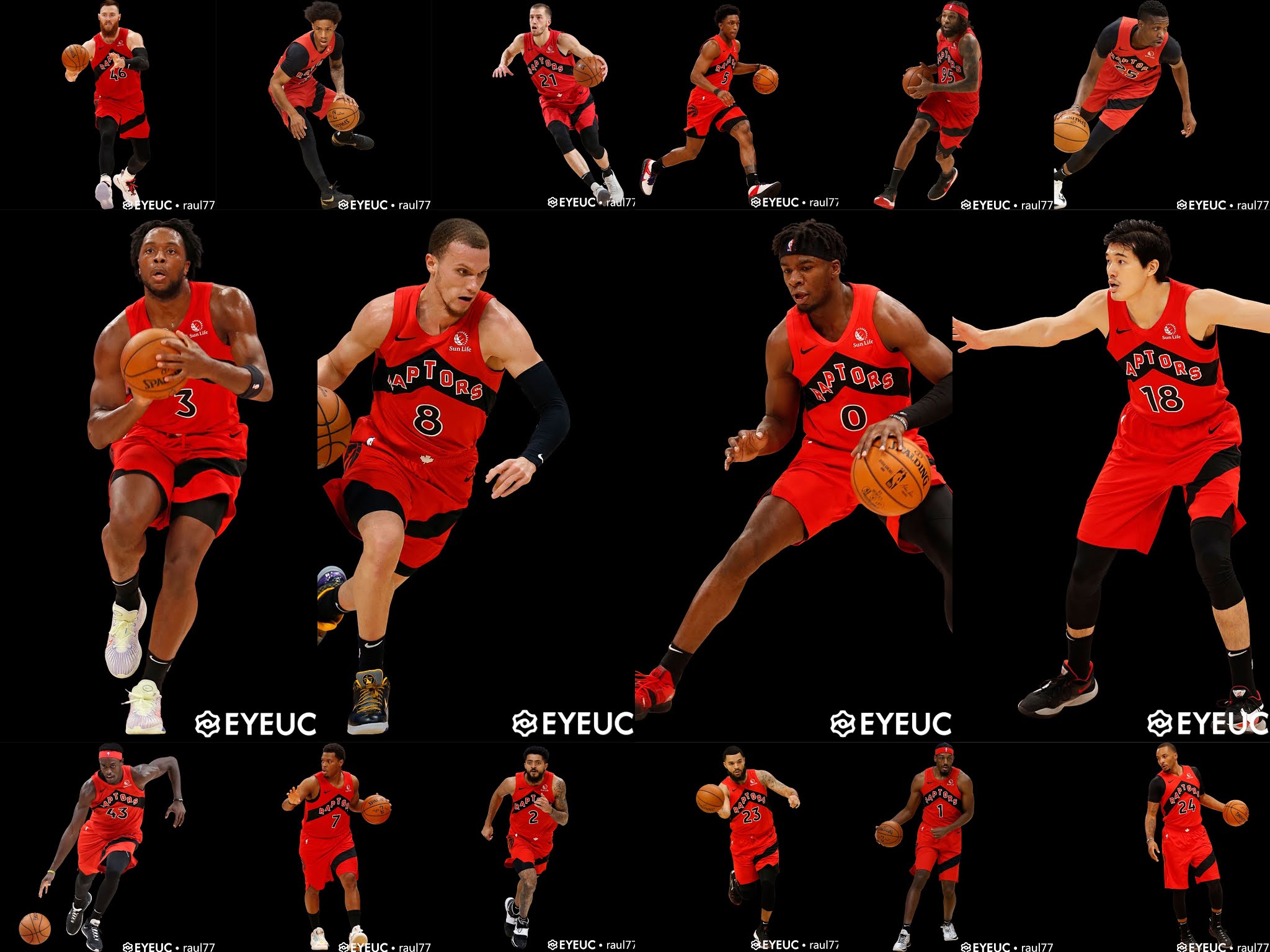 Toronto Raptors Updated Full Body Portraits V3.3 by raul77
