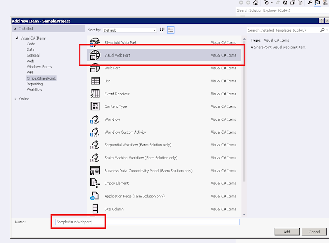 Creating Webpart in SharePoint using Visual Studio 2012 ~ SHAREPOINT TIPS