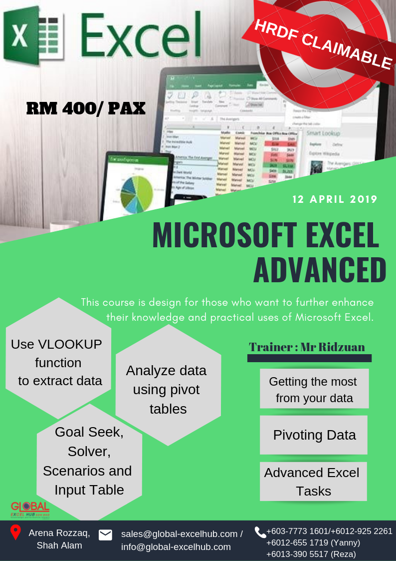 PUBLIC COURSES 2019 ~ GLOBAL EXCEL HUB TRAINING PROGRAM
