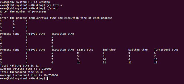 Lab programs for CSE Students: C program for FCFS CPU scheduling algorithm