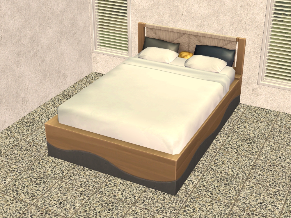 TheNinthWaveSims: The Sims 2 - The Sims 4 Eco Living Double Bed For The ...