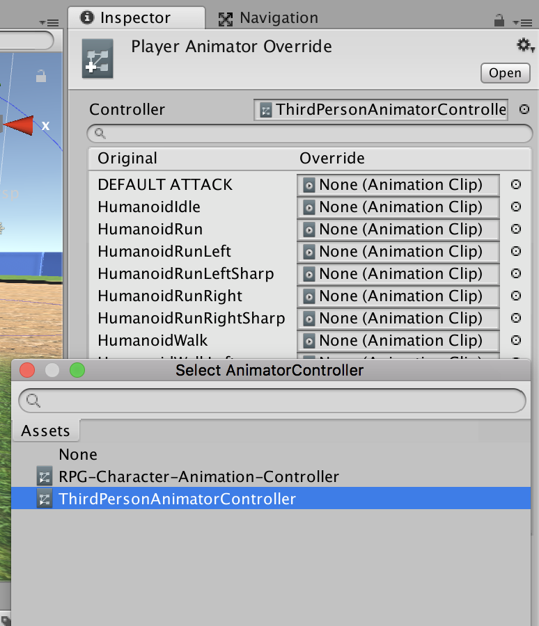 3-2 The Animator Override Controller