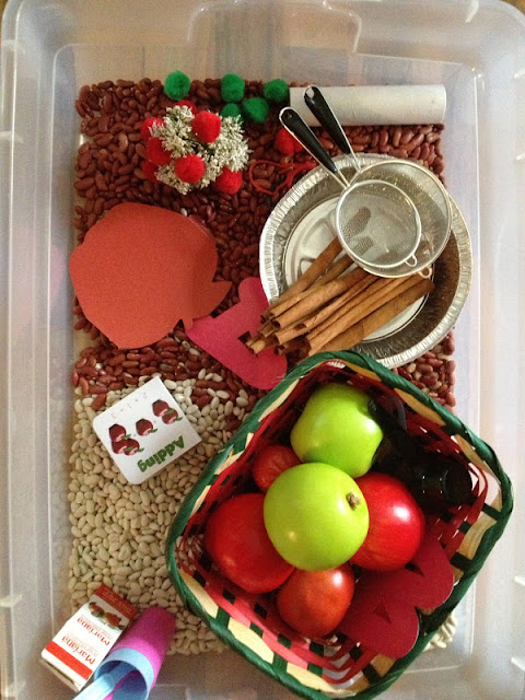 Busy Hands Blessed Hearts: Apple Picking Fall Sensory Bin