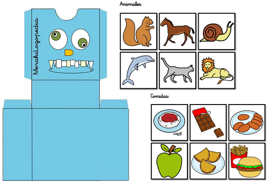 DALE DE COMER AL MONSTRUO. Juego didáctico para descargar e imprimir
