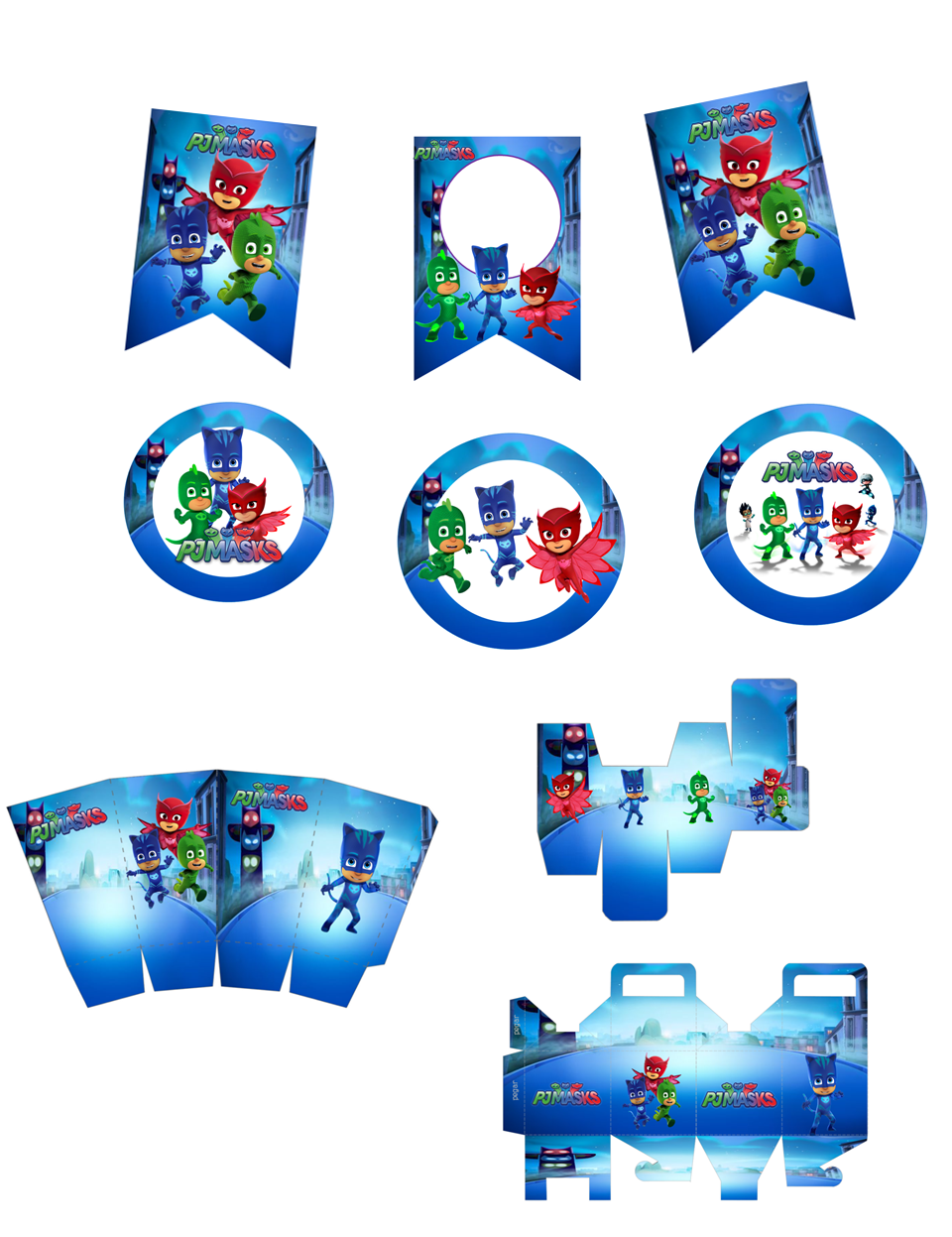 Kits Imprimibles : kit imprimible PJ Masks