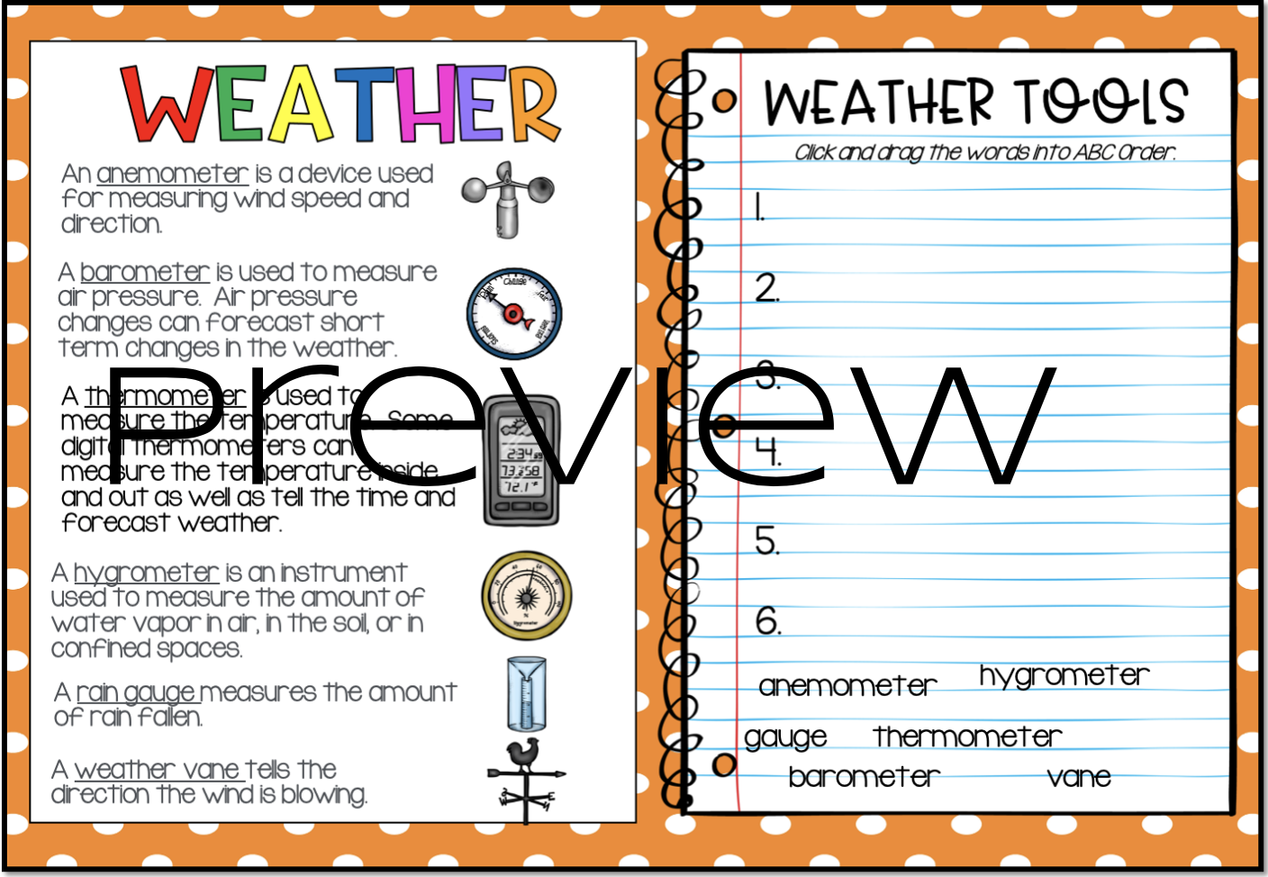 1st Grade Hip Hip Hooray!: Weather! Let's Discover!!