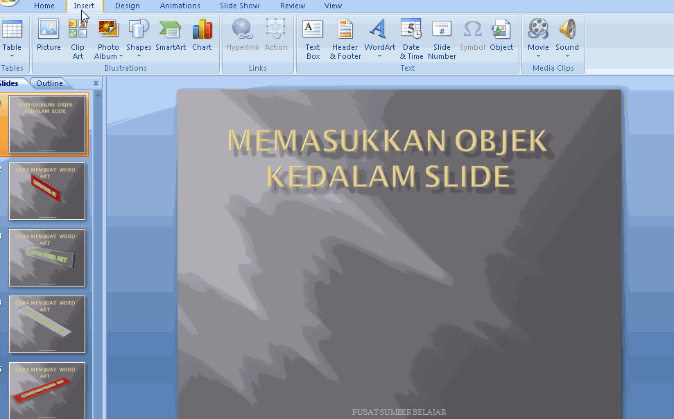 Membuat Variasi Teks di Microsoft PowerPoint 2007 | CARA CARI JALAN