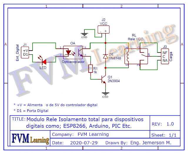 Como fazer um Módulo Relé para dispositivos digitais como; ESP8266 ...