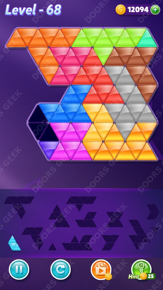 Block! Triangle Puzzle Champion Level 68 Solution ~ Doors Geek