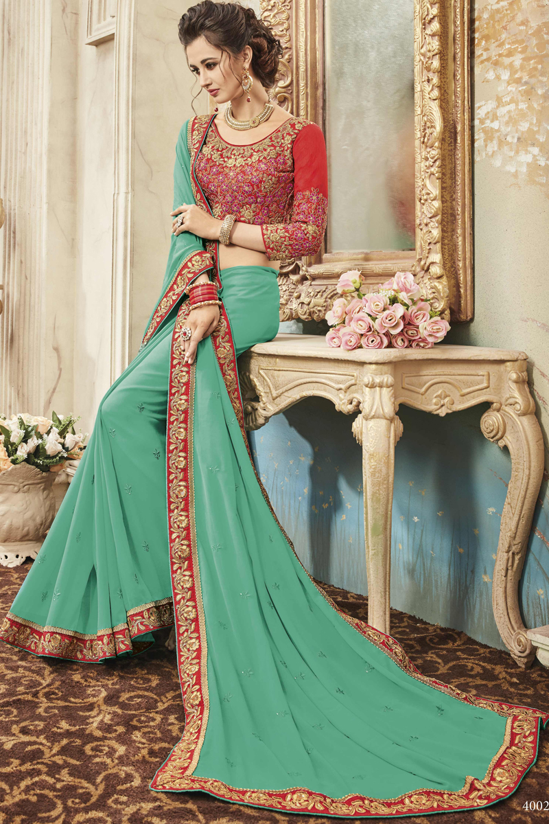 Designer Diwali Wear Saree With Heavy Work Patang Sarees - 4001
