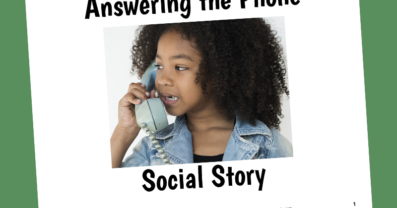 Answering the Phone Social Story | And Next Comes L - Hyperlexia Resources