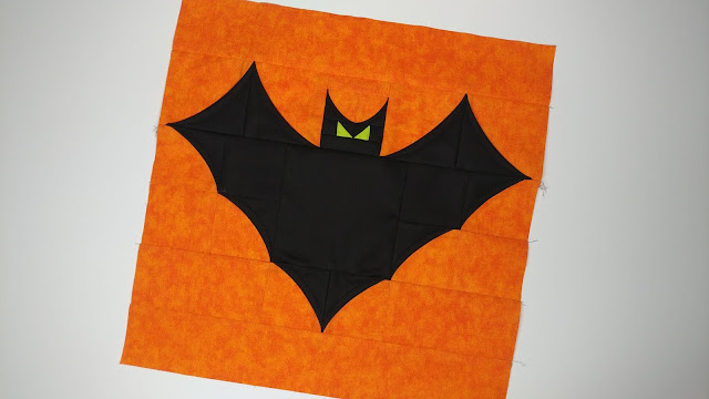 Slice of Pi Quilts: Going Batty! - FREE Bat Quilt Block Pattern