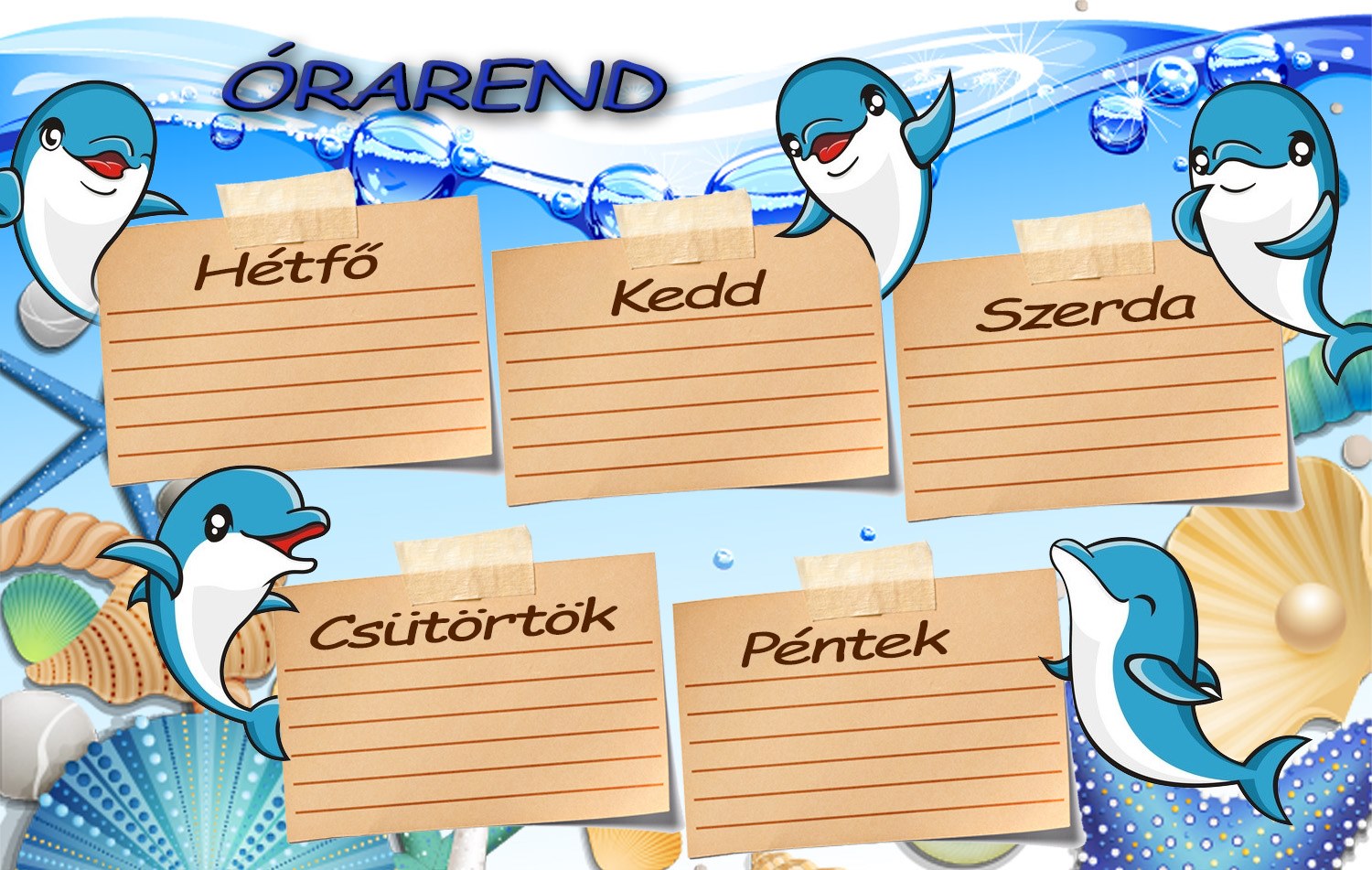 TANÍTÓI KINCSESLÁDÁM: Órarendek 1.