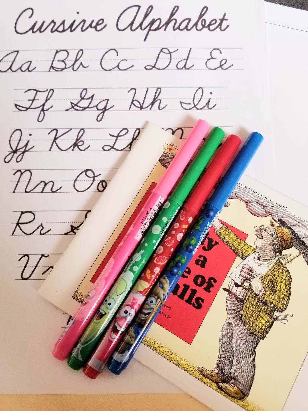 Temporary Waffle: Practicing Cursive With Your Favorite Book