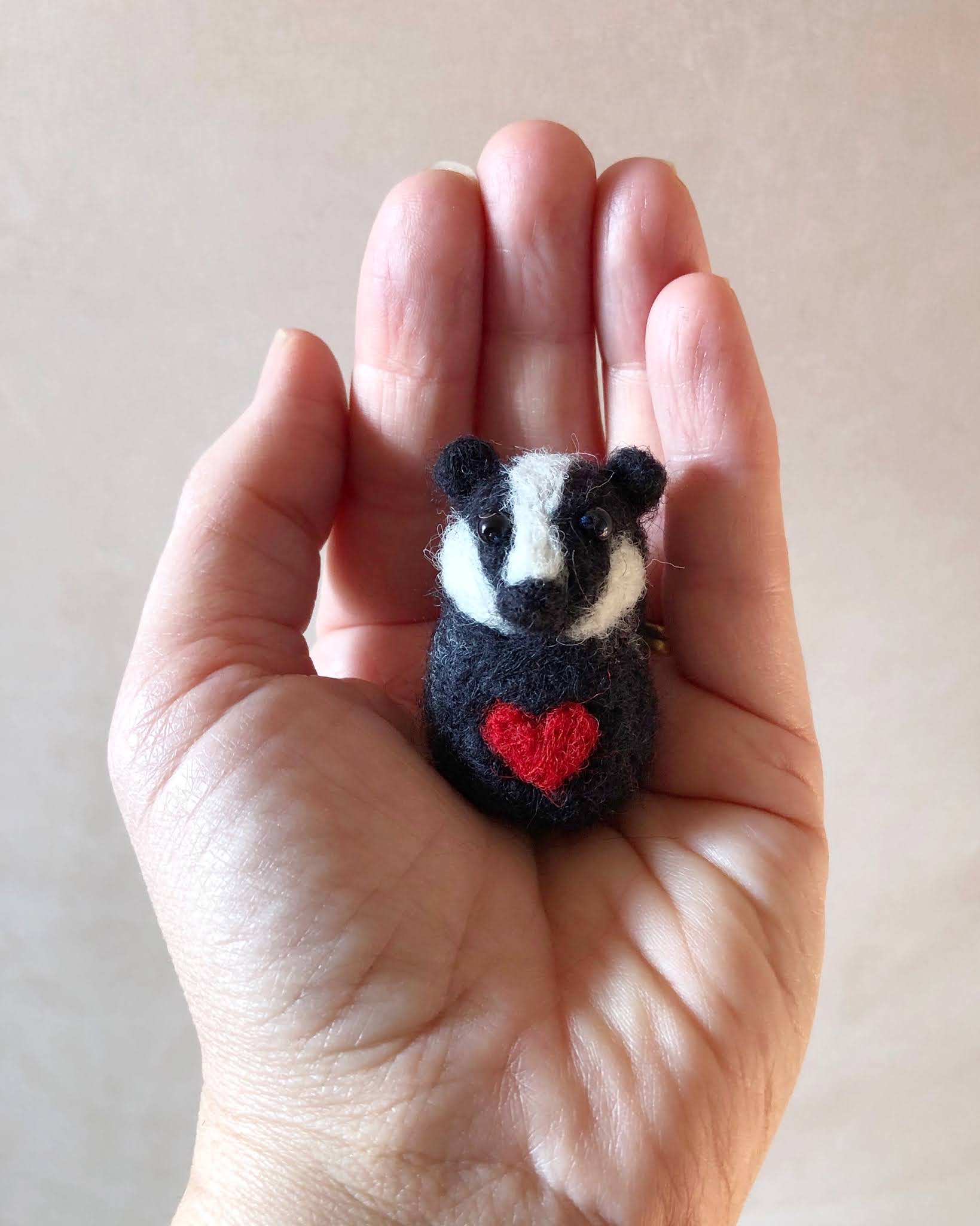 Needle felted miniature animals