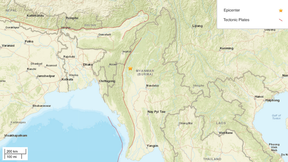 Sciency Thoughts: Magnitude 5.1 Earthquake in the Sagaing Region of ...