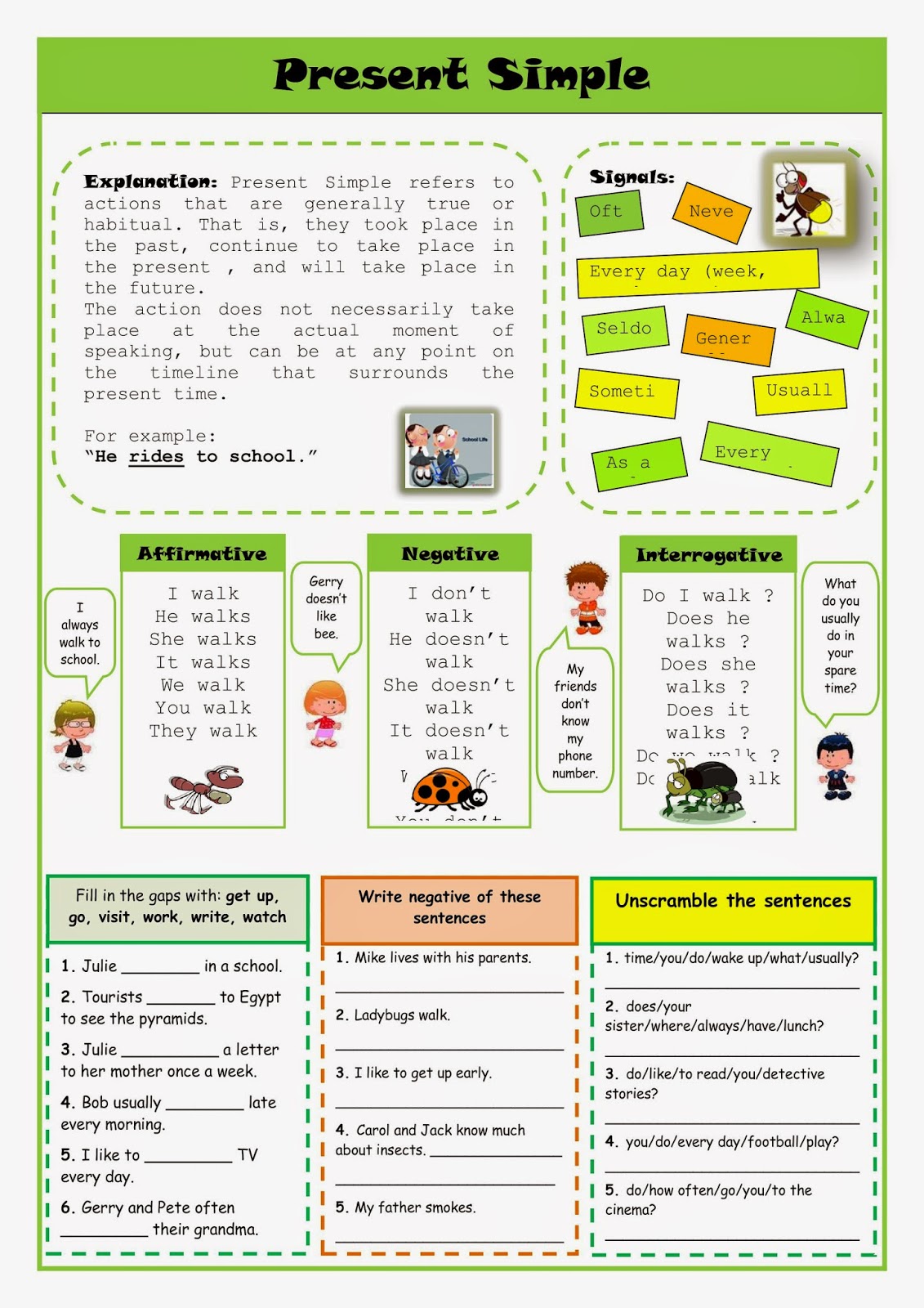 Give Me English!: TASK 2 - Set of Worksheets for A2 Students