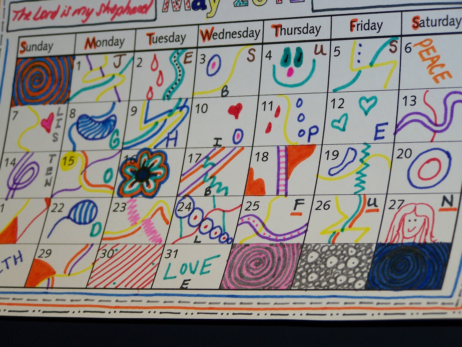 Kristin Berkey-Abbott: Art Exercise with Calendars