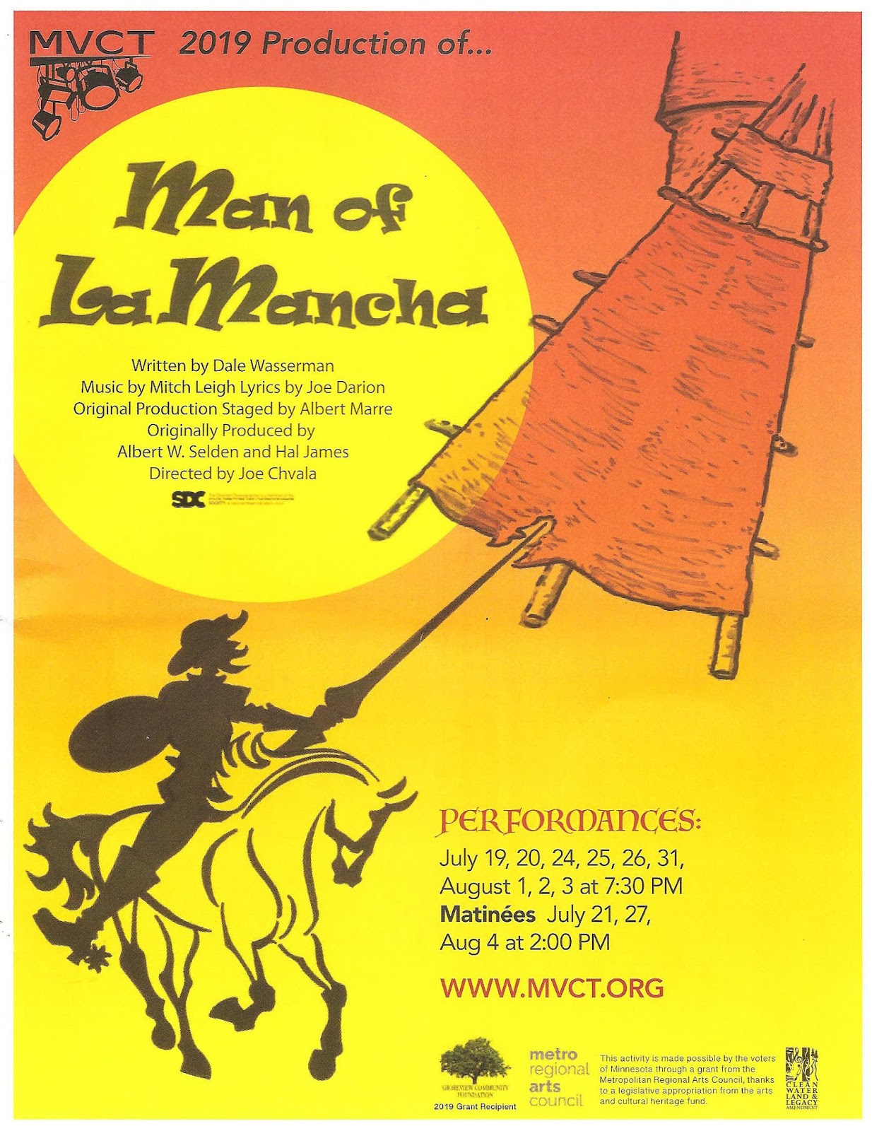 Cherry and Spoon: "Man of La Mancha" by Mounds View Community Theatre ...