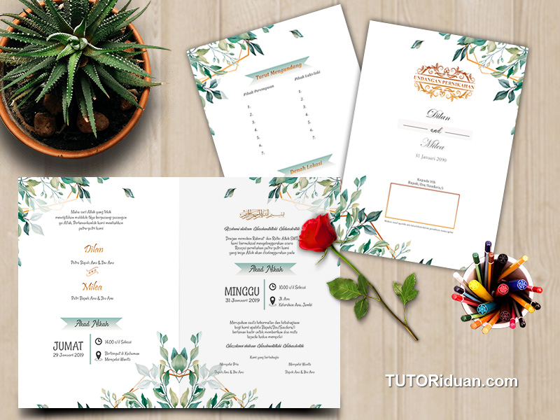 Free 2 Mockup Undangan dan 30 Desain Undangan Pernikahan (Free PSD ...