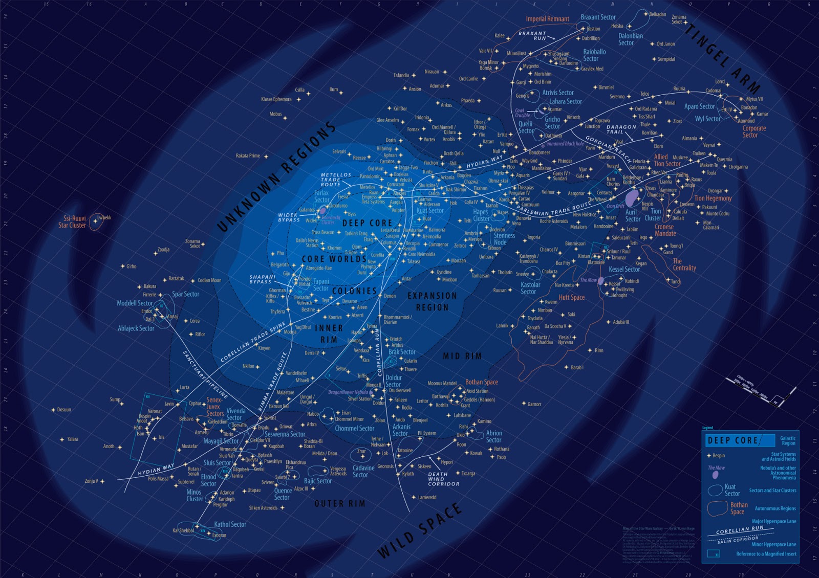 The Geeky Nerfherder: Star Wars Saga Galaxy Map