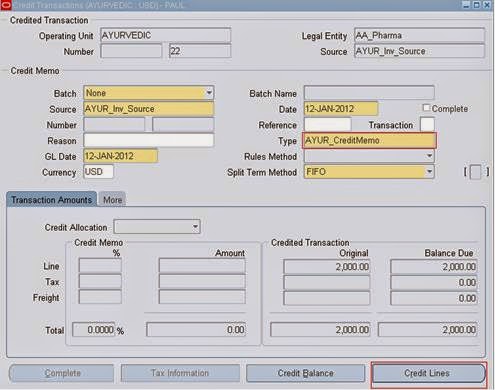 Oracle Applications: Credit Memo and Debit Memo in Oracle Receivables