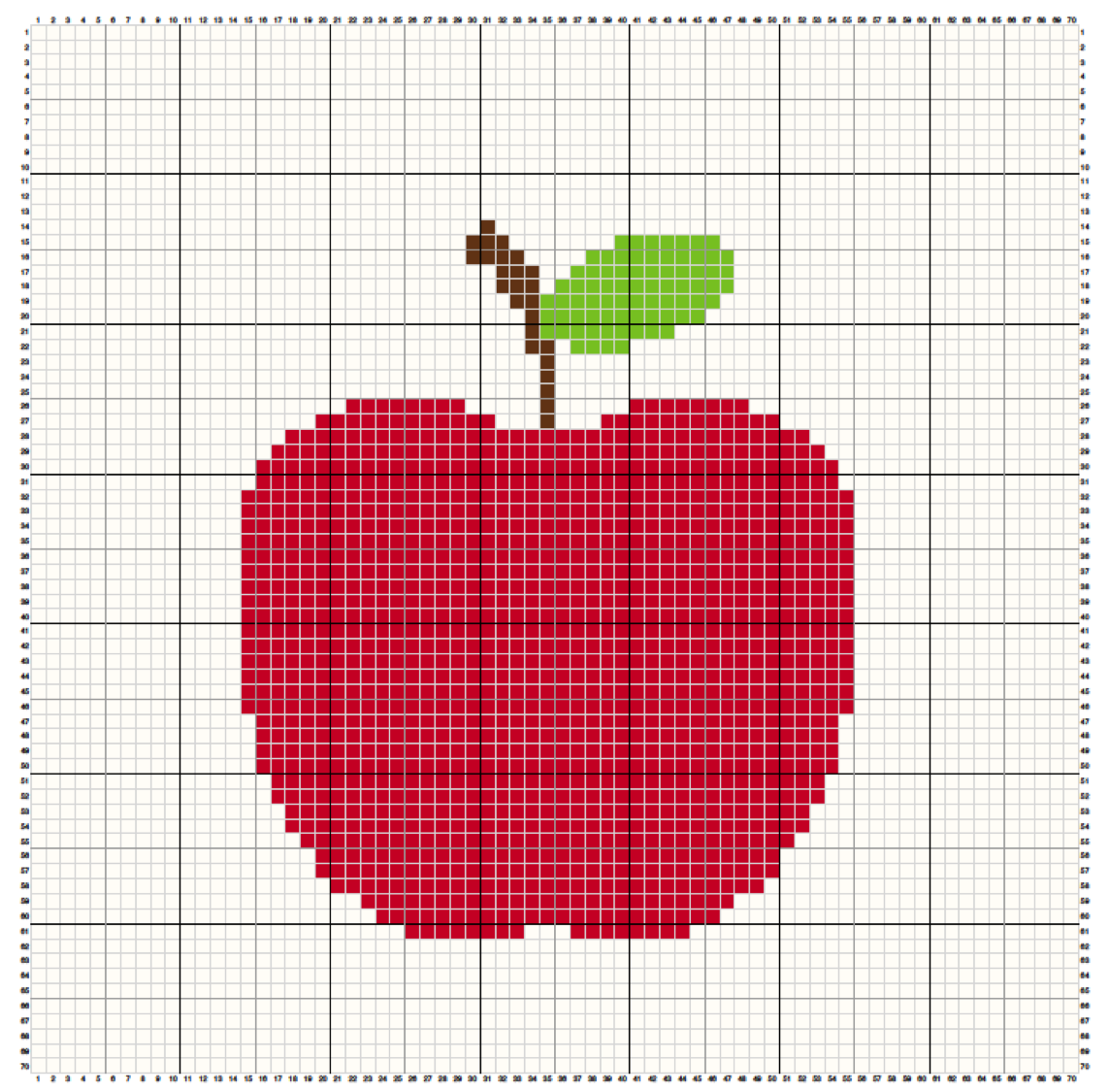 An apple for the teacher - free apple cross stitch pattern |Keeping it Real