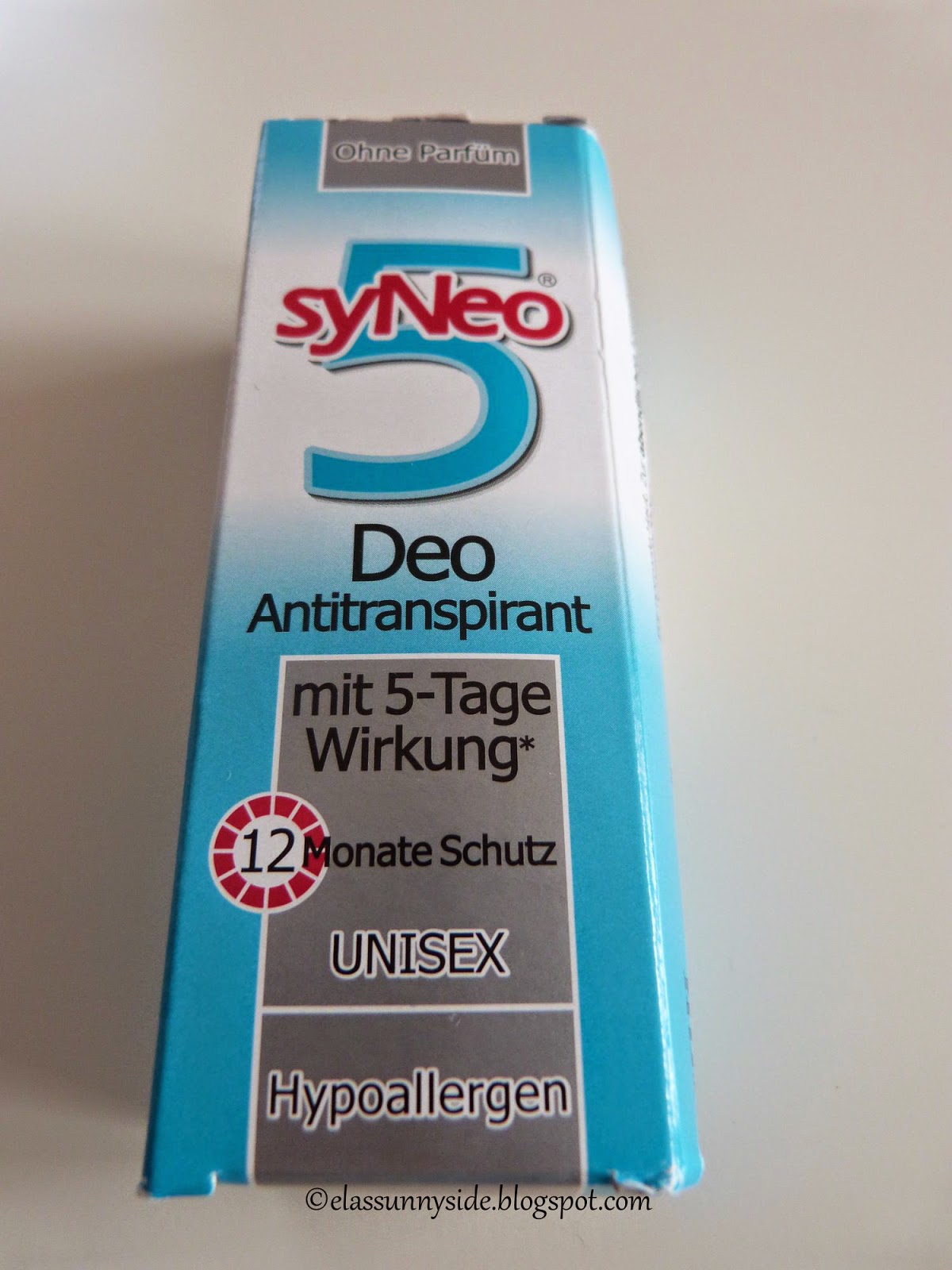 elassunnyside: Produkttest: syNeo 5 Deo-Antitranspirant