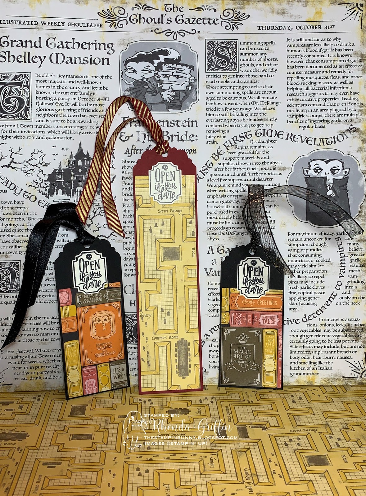The Stampin' Bunny: Halloween Fest Bookmarks for your spookiest reading ...