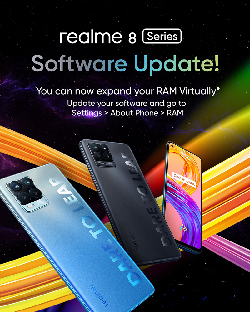 realme 8 series users in the Philippines can now extend their RAM up to ...