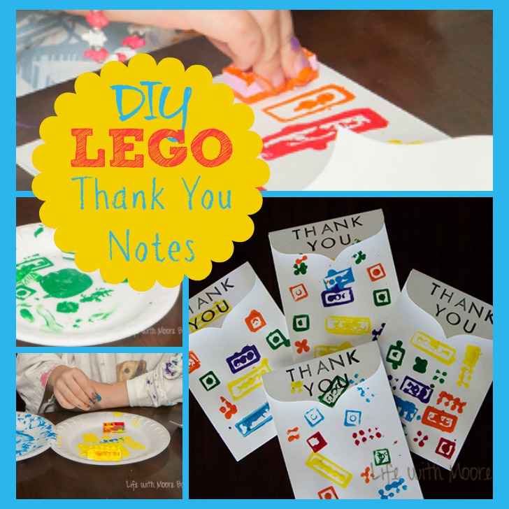 Here's a Quick Way to Make Lego Thank You Cards - Life with Moore Babies