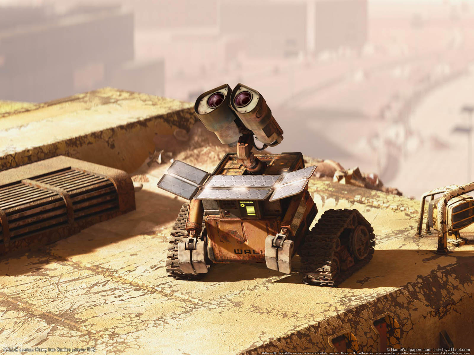 wallpapernarium: Fondo de pantalla de Wall-e el robot mas simpático