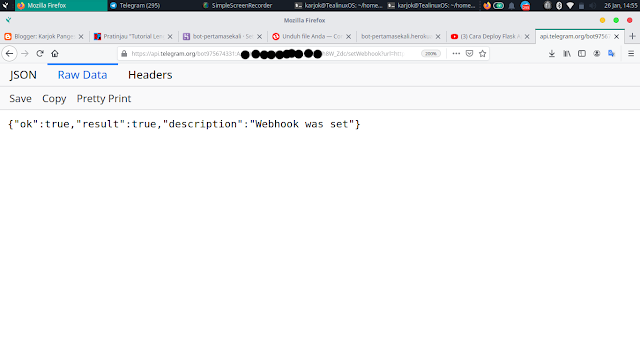 Tutorial Lengkap Membuat Bot Telegram Dengan Flask Python - Karjok Pangesty