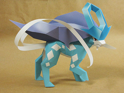 Pokemon: Suicune Papercraft | Paperized Crafts