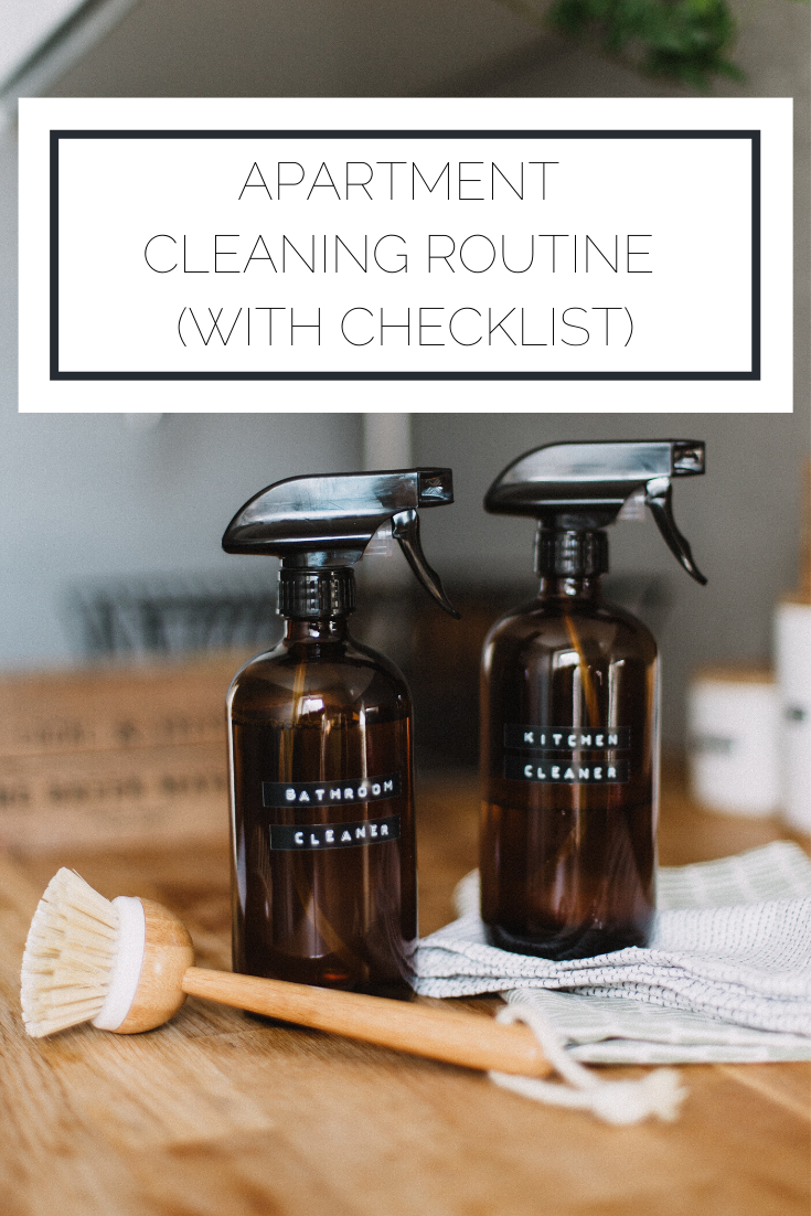 Apartment Cleaning Routine (with checklist) - Alyssa J Cori
