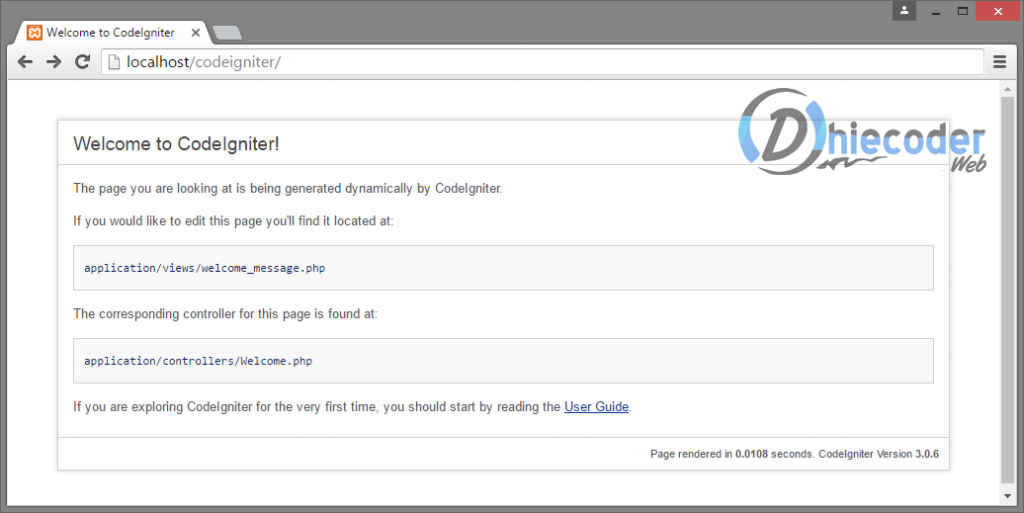Part 2 Instalasi Framework Codeigniter Dhidecoderweb Tutorial Pemrograman Web