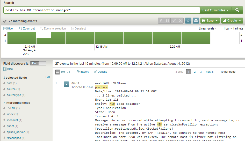 Payments and more: Using Splunk to monitor Postilion events