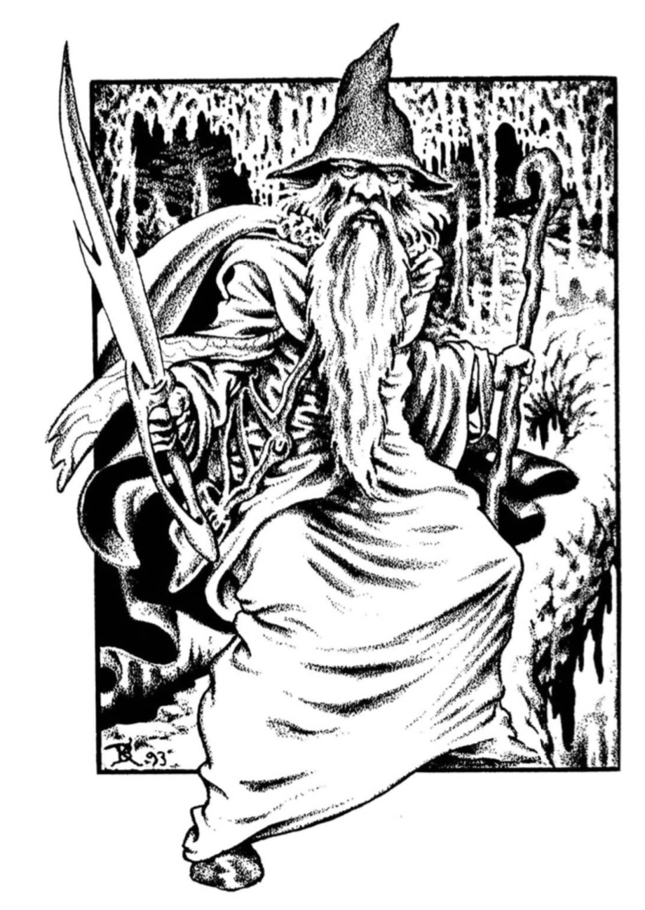 Gandalf Line Drawing