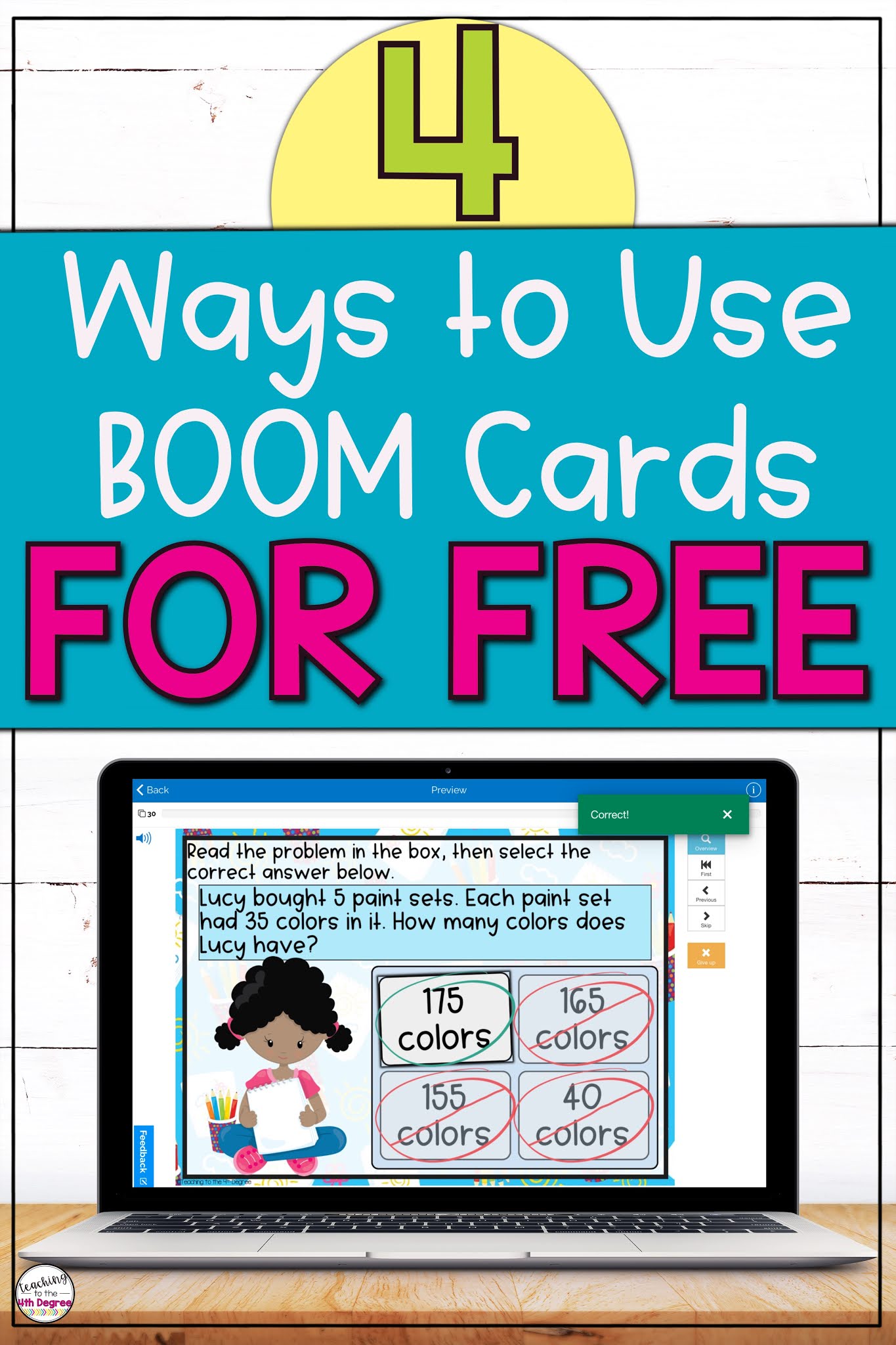 Teaching to the 4th Degree : 4 Ways to Use Boom Cards for FREE in Your ...