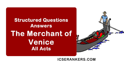 Structured Questions for The Merchant of Venice by William Shakespeare ...